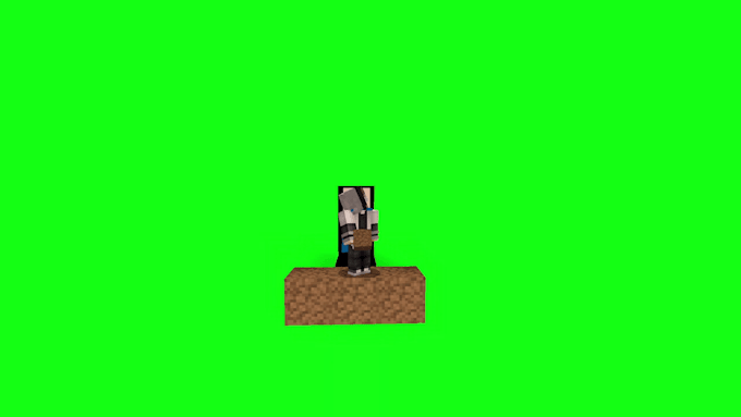 Make you a minecraft greenscreen of your character by Sam_belvins | Fiverr