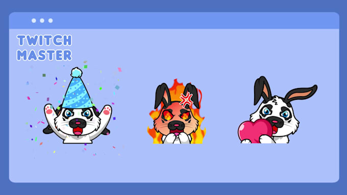 Custom cool animated emotes,bit, cheer emotes for twitch or kick by ...