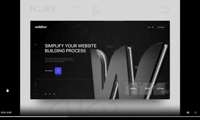 Do animated webflow website with 3d interactions, spline 3js scrolling ...