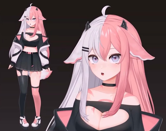 Offer 2d vtuber model, live2d model, live2d rigging, vtuber commission