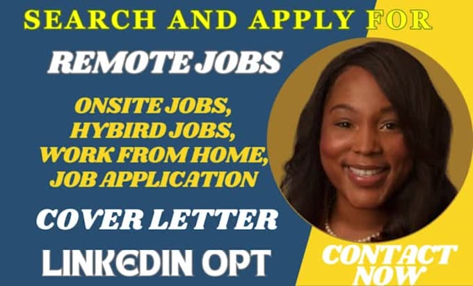 Search and apply for remote jobs onsite jobs work from home or any application by Richy_editing ...