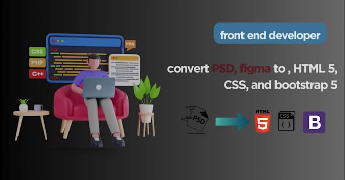 Front end web developer using html, css and bootstrap by ...