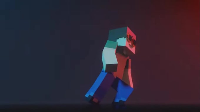 Created minecraft 3d animation by Fredisaalanimat | Fiverr