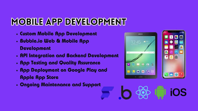 Develop Bubble Io Mobile App Android Ios App With Native React Flutter