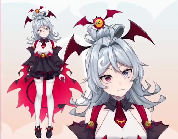 Draw and rig live2d model, vtuber commission pfp character, vtuber ...