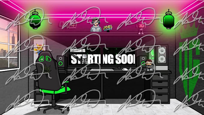 Create animated gaming setups ideal for streamers by Joelsgraphics | Fiverr