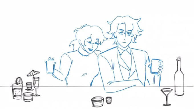 Draw line art pencil sketch 2d line art line art animation 2d ...