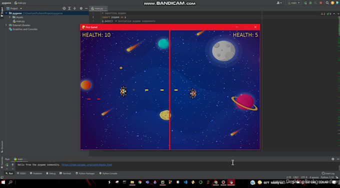 Create a 2d multiplayer spaceship war game by Mohamedaliii | Fiverr