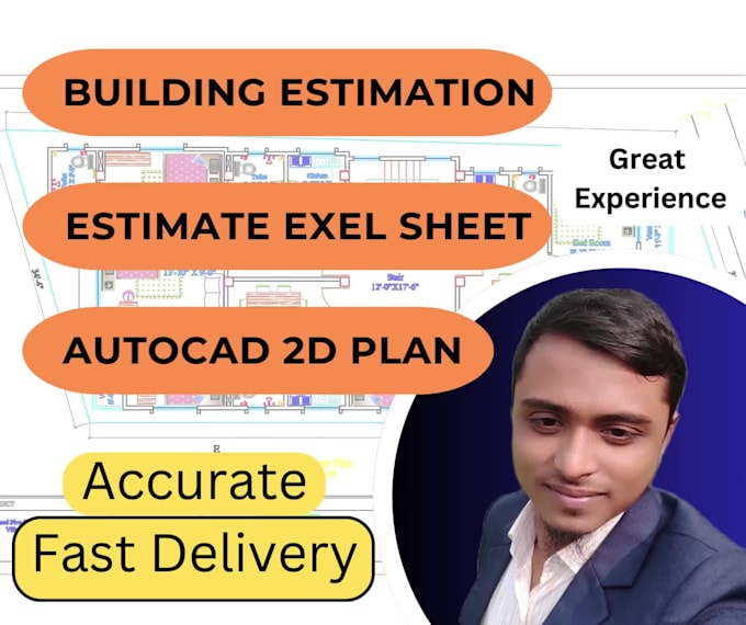 Do 2d plan and building estimation work properly by Imran_14223 | Fiverr