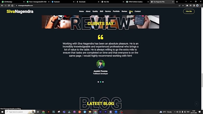 Single page portfolio website creation with hosting by Sivanagendra354 | Fiverr