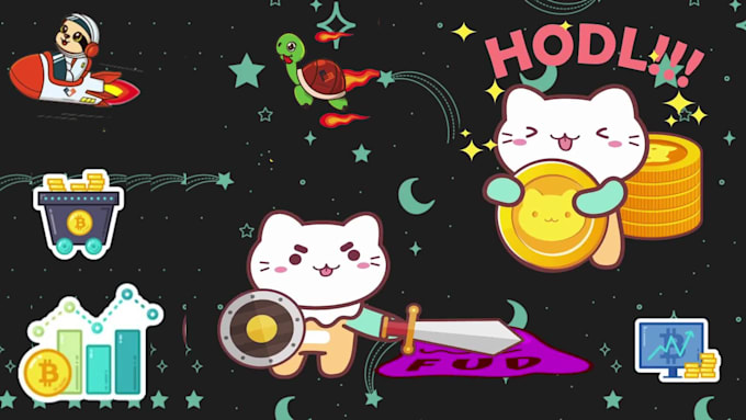 Create animated telegram stickers, meme coin stickers, crypto animated ...