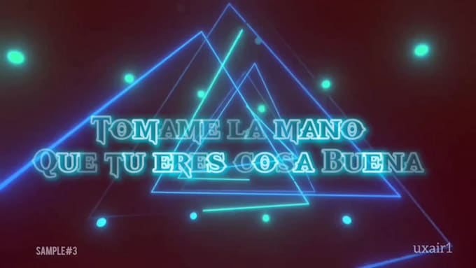 Create animated lyrical video for songs by Uxair1 | Fiverr