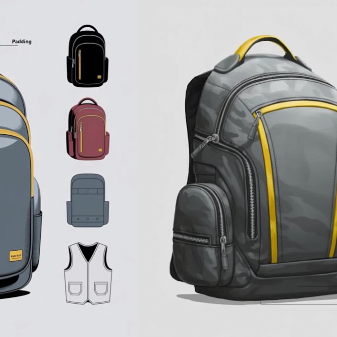 Create a comprehensive backpack design to your specification by ...