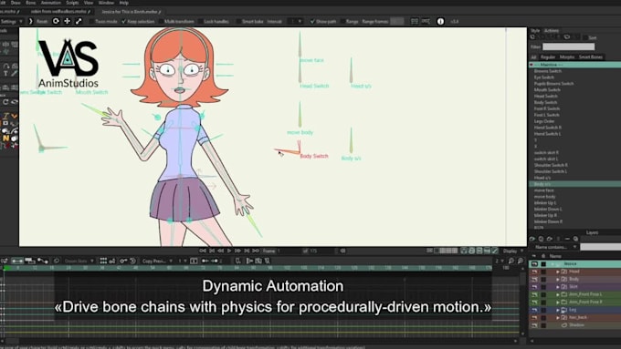Rig 2d characters in moho 14 for animation and games by Vas_animstudios ...