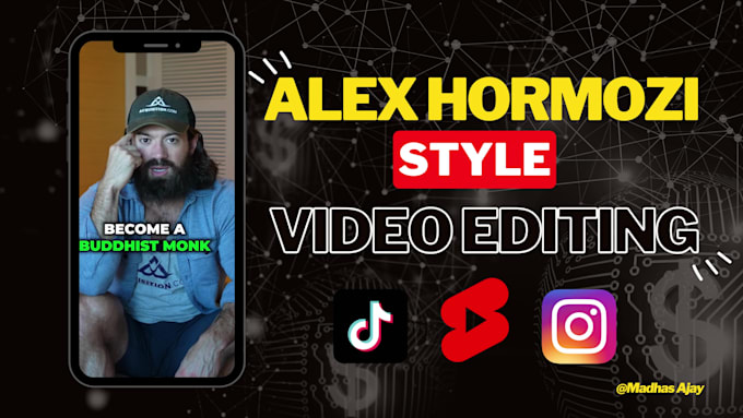 Do captions like alex hormozi for your videos by Creatorajay844 | Fiverr
