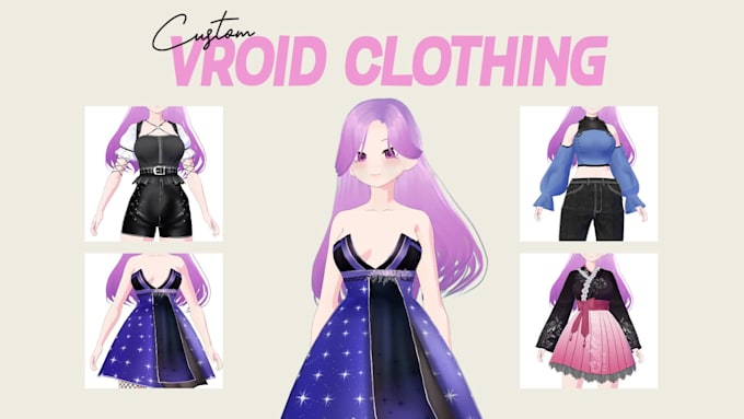 Design vrchat or vroid clothes for your 3d vtuber model by Fun_graphic ...