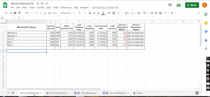 Create app script for google sheet automation by Anupam1503 | Fiverr