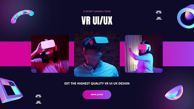 Design vr ui ux design realistic and interactive by Iman_javed_ | Fiverr