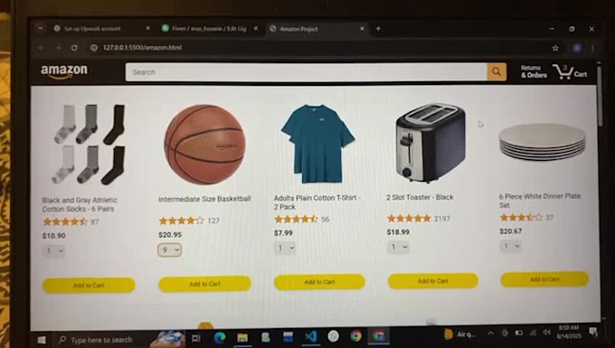 Create a front end website using html css javascript by Anas_hasanie | Fiverr