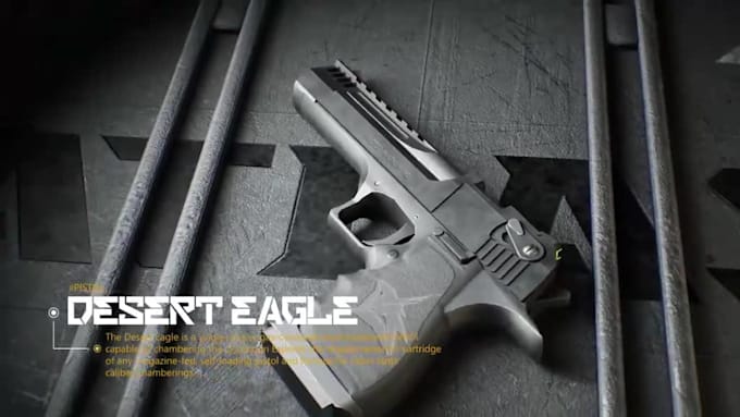 Render 3d gun model 3d fps animation 3d shooting game 3d viewmodel ...