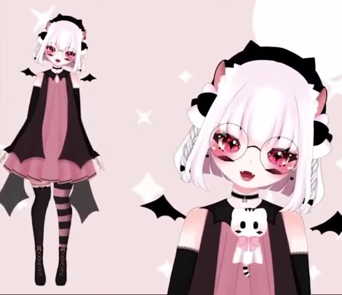 Draw and rig custom 2d vtuber model, live2d vtuber rigging , 2d vtuber ...