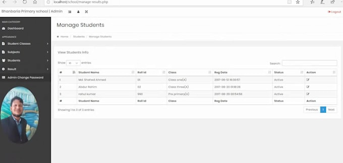 Define you student data management system with php by Phpbiplob | Fiverr