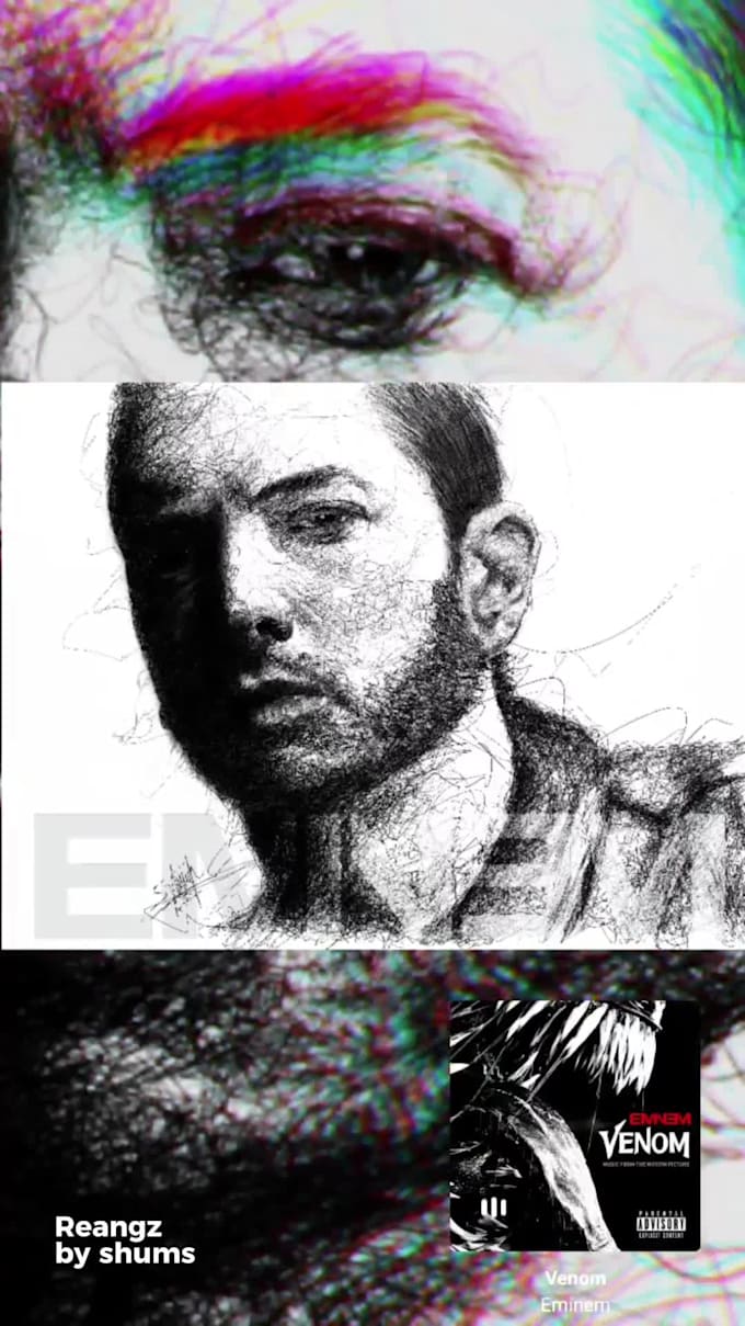 Make expressive portrait scribble art by Shumsproject | Fiverr