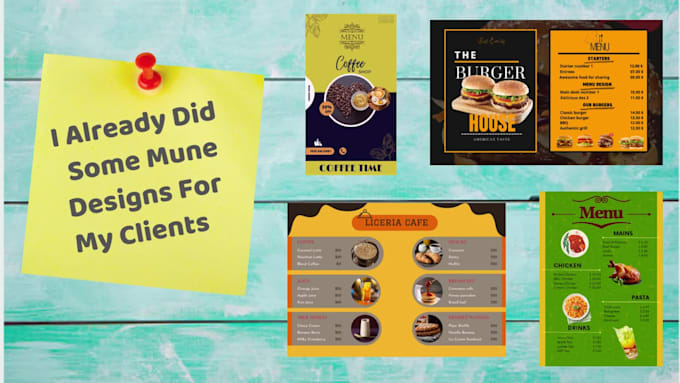 Create an attractive menu card digital menu food menu restaurant menu ...