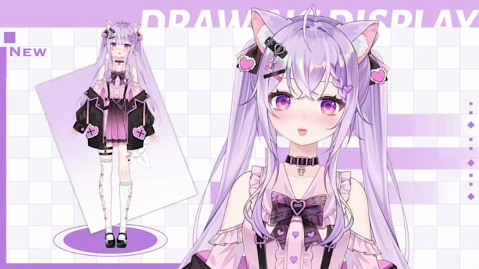 Design and rig 2d vtuber model, live2d, anime vtuber, chibi using vtube ...