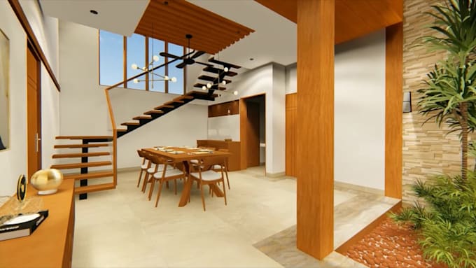 Design 2d floor plans, interiors, and 3d model renders