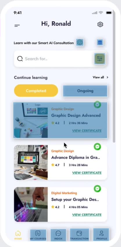 Design ui ux for edutech, smarthome, fintech, healthtech, bi, mobile app by Rizwananr | Fiverr