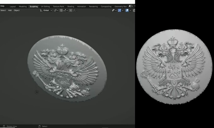Create 3d coin, bas relief, challenge medallion, and military coins in ...
