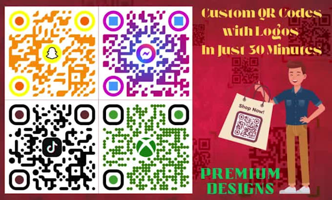 Progetta codice qr unico, design codice qr con logo, generatore di ...