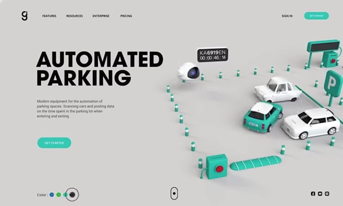 3d animated website 3d scrolling effect animation 3d blender spline ...