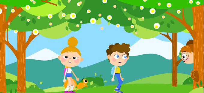 Do 2d cartoon animation children illustration, 2d animation for kids by ...