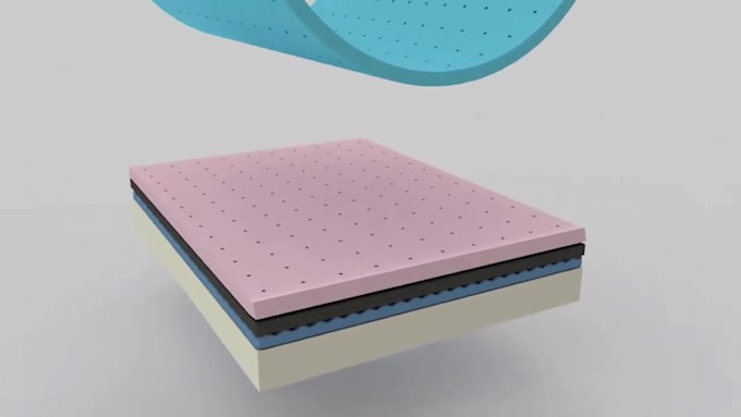 3d mattress animation 3d interior design 3d visualization of mattress ...