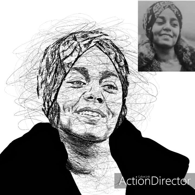 Draw digital portrait ,scribble art,in 12 hour by Abdesamd | Fiverr