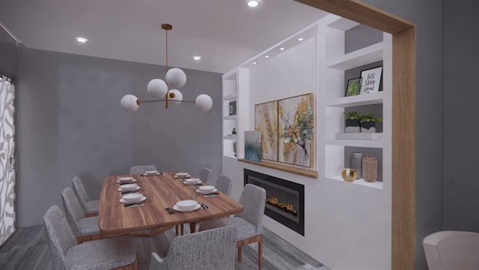 Create a bespoke interior design rendering for your dream room by ...