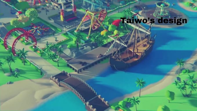 Do 3d amusement park design, theme park, water park vr, ar with ride ...