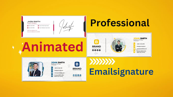 A clickable animated email signature with logo animation by Jakkie392 | Fiverr