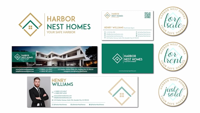Design professional real estate branding logo, marketing kit by ...