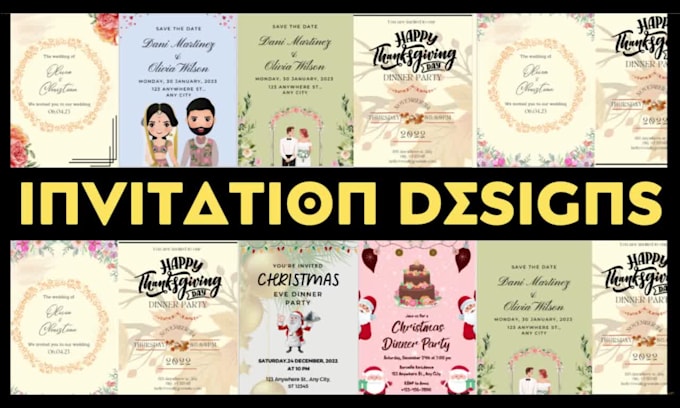 Unique invitation designs to set the tone by Osamaaftab537 | Fiverr