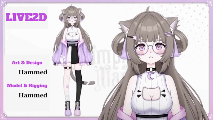 Create a professional live2d vtuber model, live2d rigging in any style for you by Hammedja | Fiverr