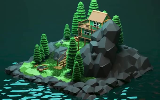 Create stylized low poly 3d game asset and environments for unity, unreal engine by Modelling ...