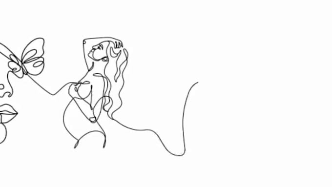 Do hand drawn music video, 2d line art animation, line art, lyric art ...