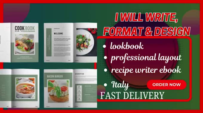 Write, format, design recipes book, cookbook design, cookbook formatting, recipe by Ameline ...