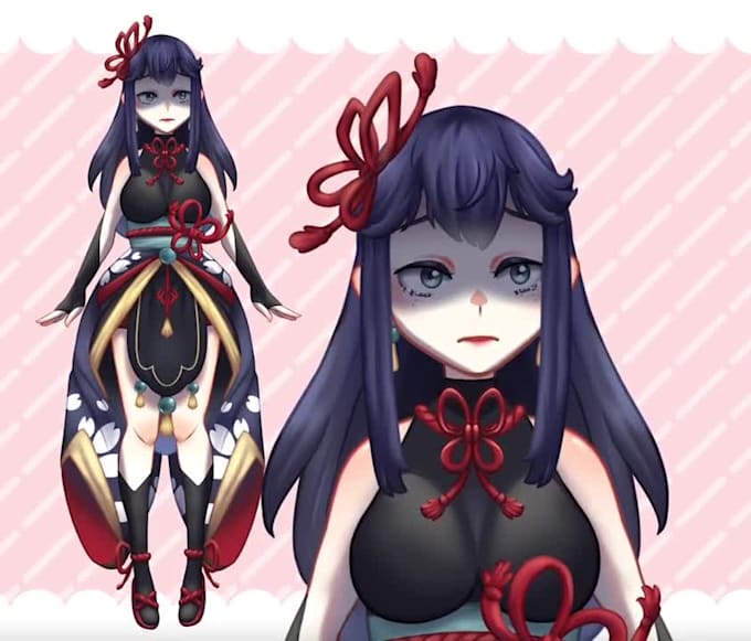 Design and rig live 2d vtuber model 2d 3d vtuber commision anime ...