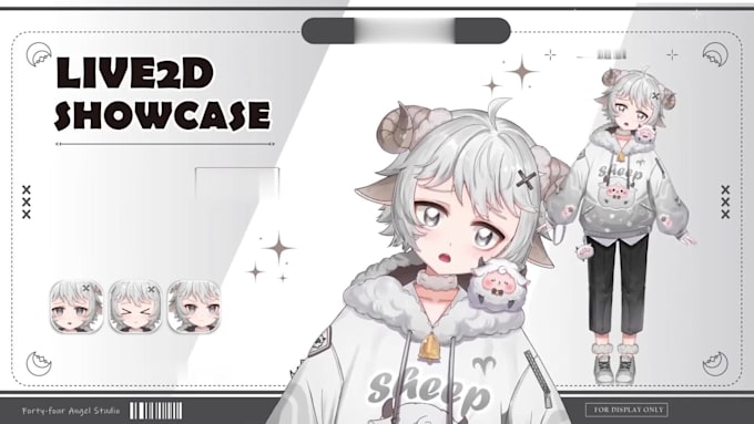 Draw and rig live 2d vtuber model, live 2d rigging, facerig, vtuber ...