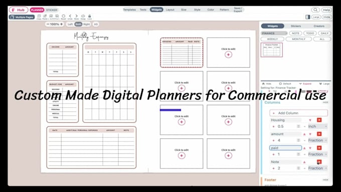 Design custom digital planner for etsy shop or commercial use by ...