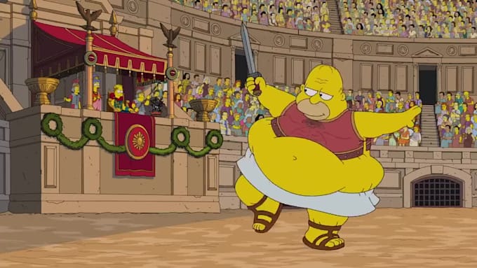 Do 2d simpson yellow cartoon character family guy retro kids cartoon ...